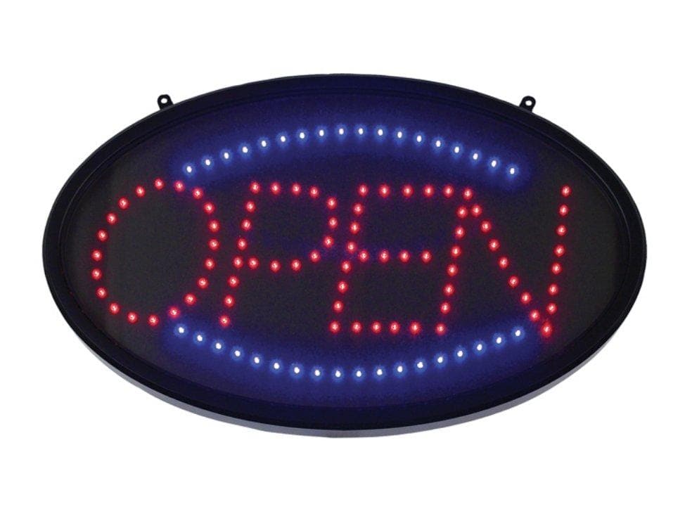 Winco Oval “Open” LED Sign